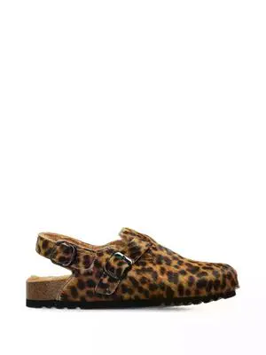 DR. SCHOLL'S SHOES Fae Leopard-print Mules - Brown