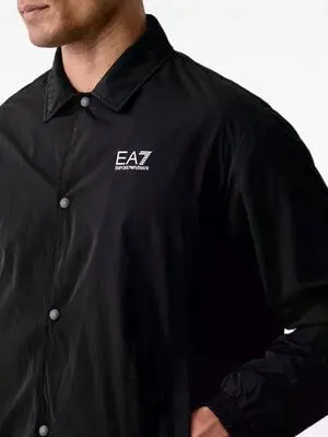EA7 Logo-print Press-stud Jacket