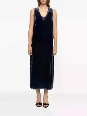 Zadig&Voltaire Renzo Velvet Dress - Blue