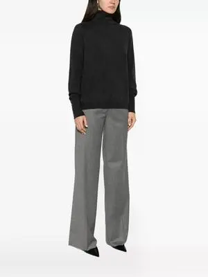 Alpha Studio Button-cuff Roll-neck Sweater