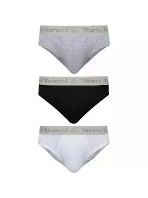 VIVIENNE WESTWOOD Logo-waistband Briefs - White