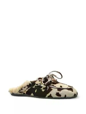 POSA Animal-print Leather Mules