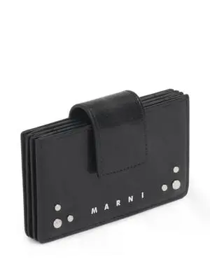 Marni Stud-embellished Gusseted Cardholder