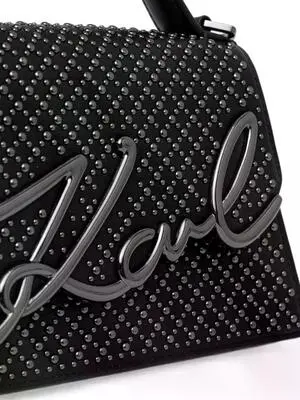 Karl Lagerfeld Stud-embellished Logo-plaque Tote Bag