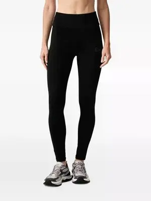 EA7 Logo-print Leggings - Black
