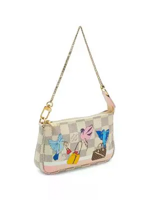 LOUIS VUITTON 2018 Mini Pochette Accessoires Christmas Damier Azur Shoulder Bag