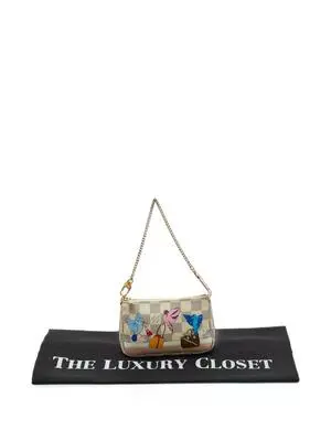 LOUIS VUITTON 2018 Mini Pochette Accessoires Christmas Damier Azur Shoulder Bag