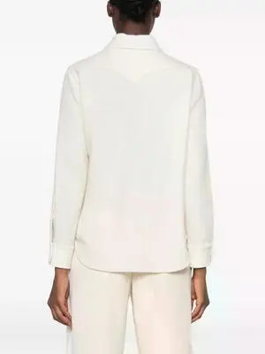 KUJTEN Lumber Plain Western-style Cashmere Shirt