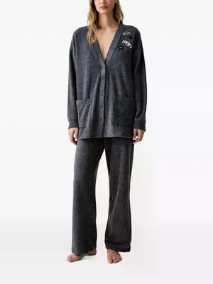 Dkny Logo-patch Pajamas - Grey