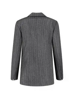 LARDINI Pinstripe Double-breasted Jacket - Grey