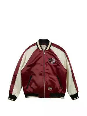 EVISU Logo-patch Embroidered Bomber Jacket - Red