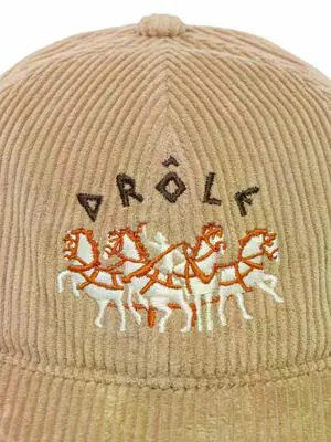 Drole De Monsieur Corduroy Embroidered Baseball Cap
