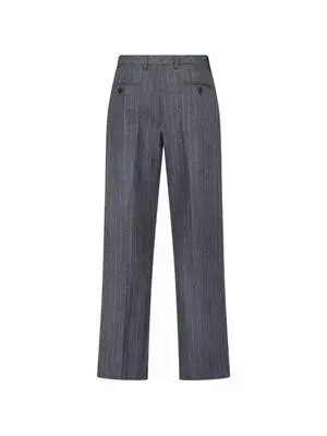 LARDINI Pinstripe-pattern Pleated Trousers