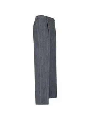 LARDINI Pinstripe-pattern Pleated Trousers