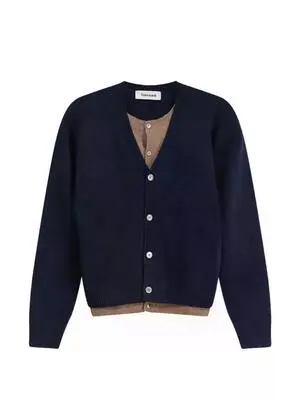 TONYWACK Layered-effect Button-up Cardigan - Blue