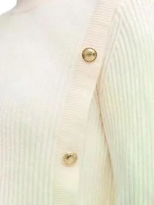 MORGAN Button-detail Ribbed-knit Sweater