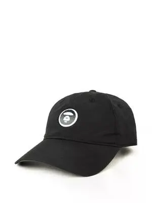 AAPE BY *A BATHING APE Moonface Logo-patch Cap - Black