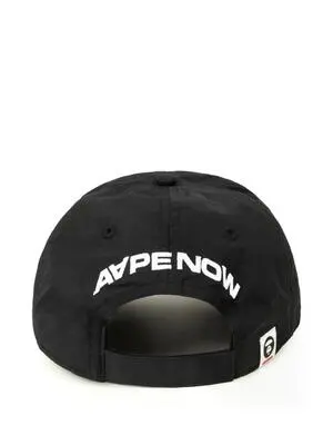 AAPE BY *A BATHING APE Moonface Logo-patch Cap - Black