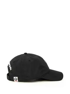AAPE BY *A BATHING APE Moonface Logo-patch Cap - Black