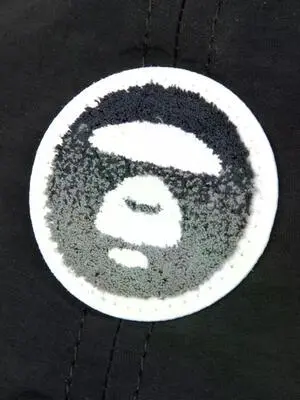 AAPE BY *A BATHING APE Moonface Logo-patch Cap - Black
