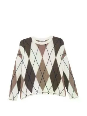 Majestic Filatures Argyle-knit Sweater - Neutrals