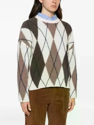 Majestic Filatures Argyle-knit Sweater