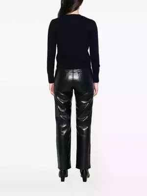 Alpha Studio Button-up Crew-neck Sweater