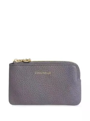 COCCINELLE C-me Grained Leather Coin Small Purse - Grey