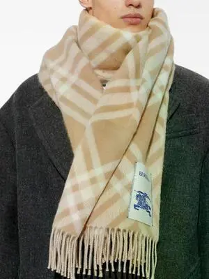 Burberry Check Alpaca-wool Scarf