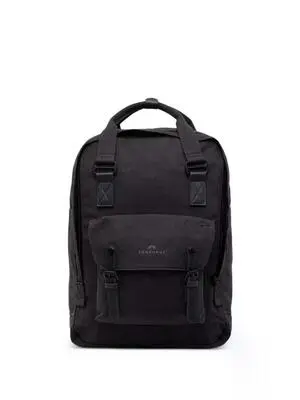 DOUGHNUT Large Macaroon Meditative Darks Series Buckle-fastening Backpack - Black