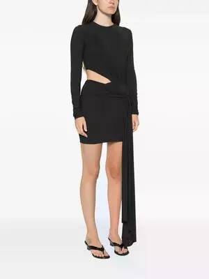 AMAZUIN Cut-out Draped-detail Mini Dress