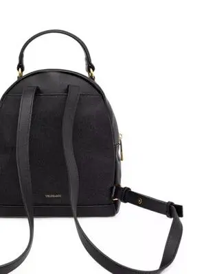 TRUSSARDI Small Cameo Logo-plaque Pebbled-effect Backpack