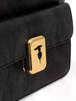 TRUSSARDI Small Cameo Logo-plaque Pebbled-effect Backpack