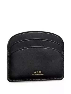A.p.c. Demi-lune Logo-embossed Leather Cardholder