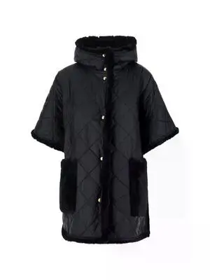 Moncler Reversible Hooded Cape - Black