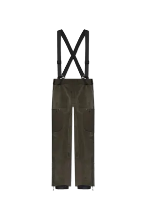 Sease Corduroy Ski Pants With Suspenders - Green