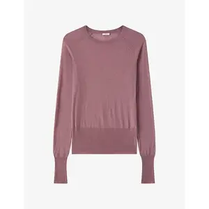 JOSEPH Geras Round-neck Regular-fit Cashmere Jumper - Lilac