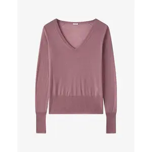 JOSEPH Cetus V-neck Cashmere Jumper - Lilac
