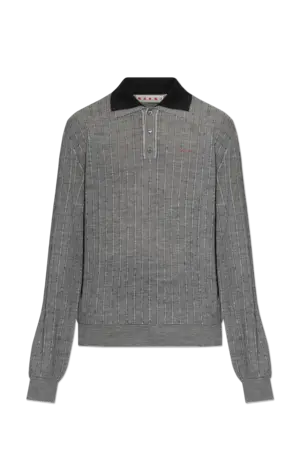 Marni Wool Long-sleeve Polo Shirt