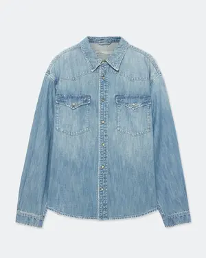 ALLSAINTS Western Denim Shirt - Blue