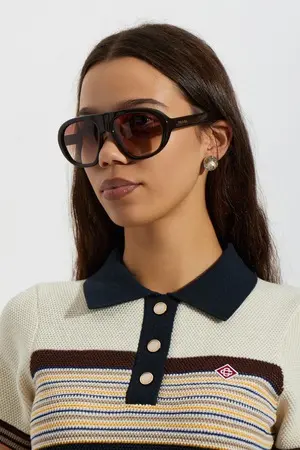 Prada Red ‘c05s’ Oversized Sunglasses - Brown