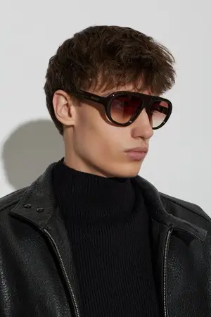 Prada Red ‘c05s’ Oversized Sunglasses - Brown