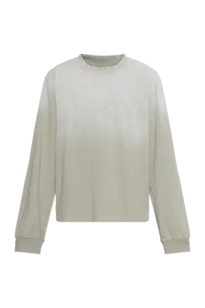 MISBHV Light Gray Long Sleeve Boxy Fit Crew Neck T-shirt For - Grey