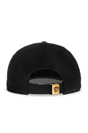 Versace Baseball Cap With Gold Medusa Emblem