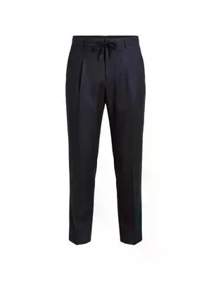 Peserico Pleated Drawstring Tailored Trousers - Blue