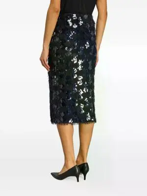 SEMICOUTURE Bindy Sequin-embellished Fringed Midi Skirt