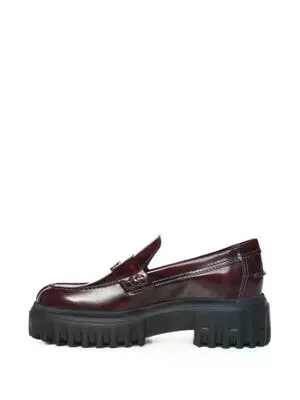 Hogan H700 Chunky-sole Leather Loafers - Red