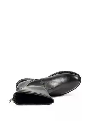 CHUCKIES Leather Rear-zip Ankle Boots