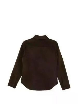 Aspesi Press-stud Curved-hem Shirt - Brown