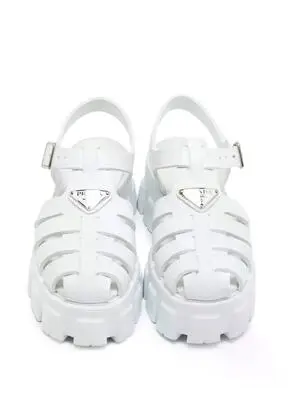 Prada Monolith Platform Sandals - White